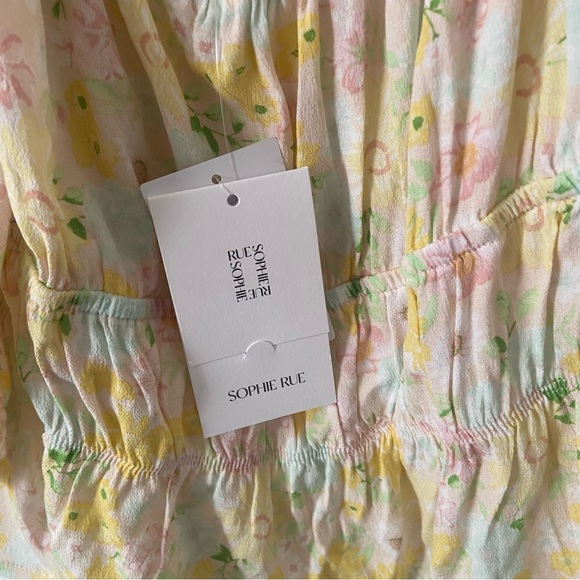 Sophie Rue | Tops | Sophie Rue Pastel Milkmaid Puff Sleeve Blouse Top ...